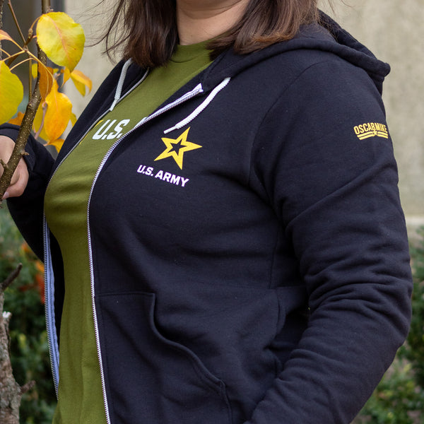 Army M60 Full Zip-Up Hoodie - Oscar Mike Apparel