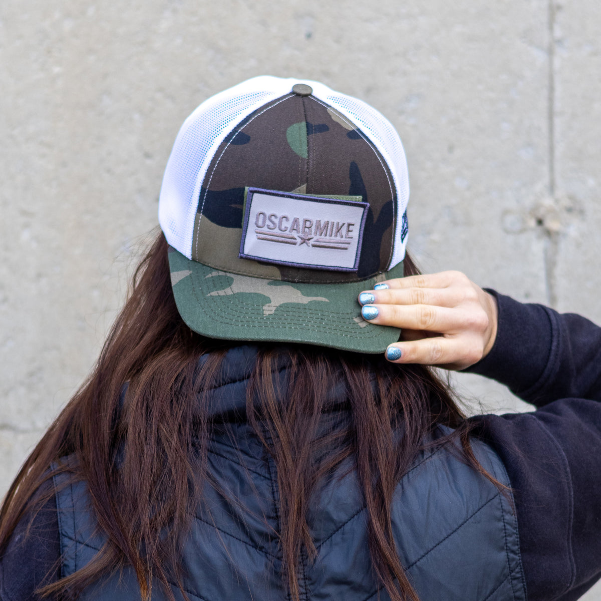 Woodland Camo Patch Hat - Oscar Mike Apparel