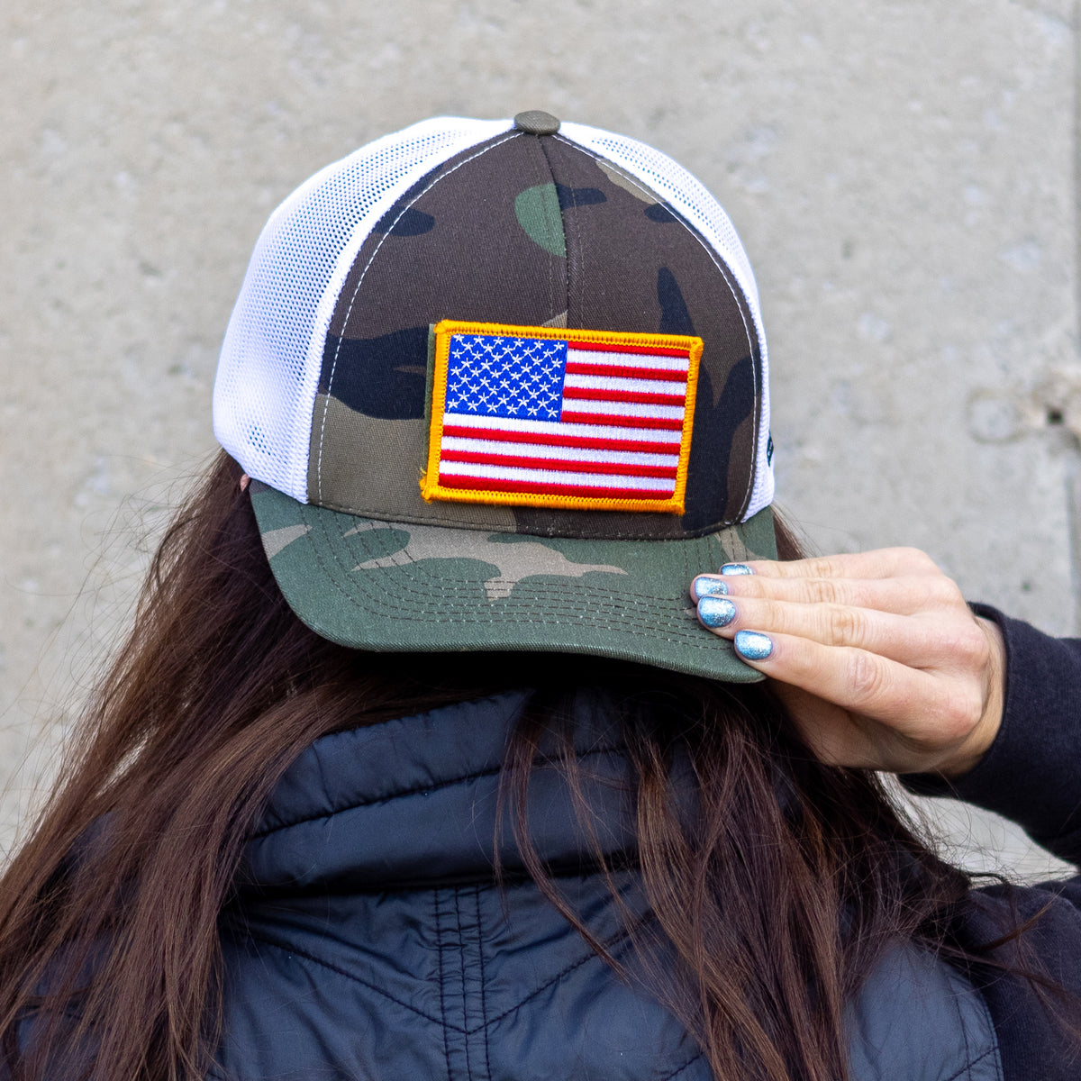 Woodland Camo Patch Hat - Oscar Mike Apparel