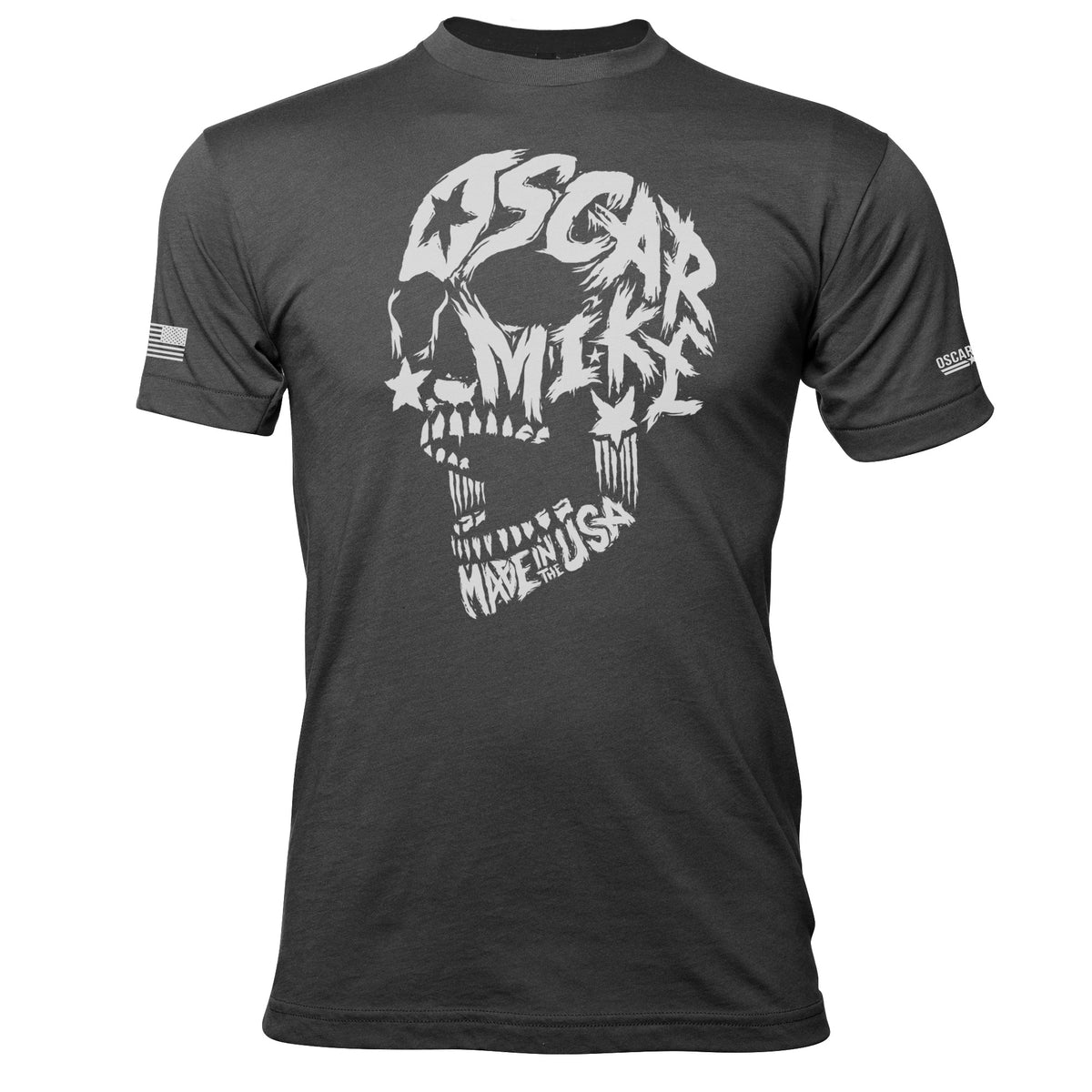 Brushed Skull Tee - Oscar Mike Apparel