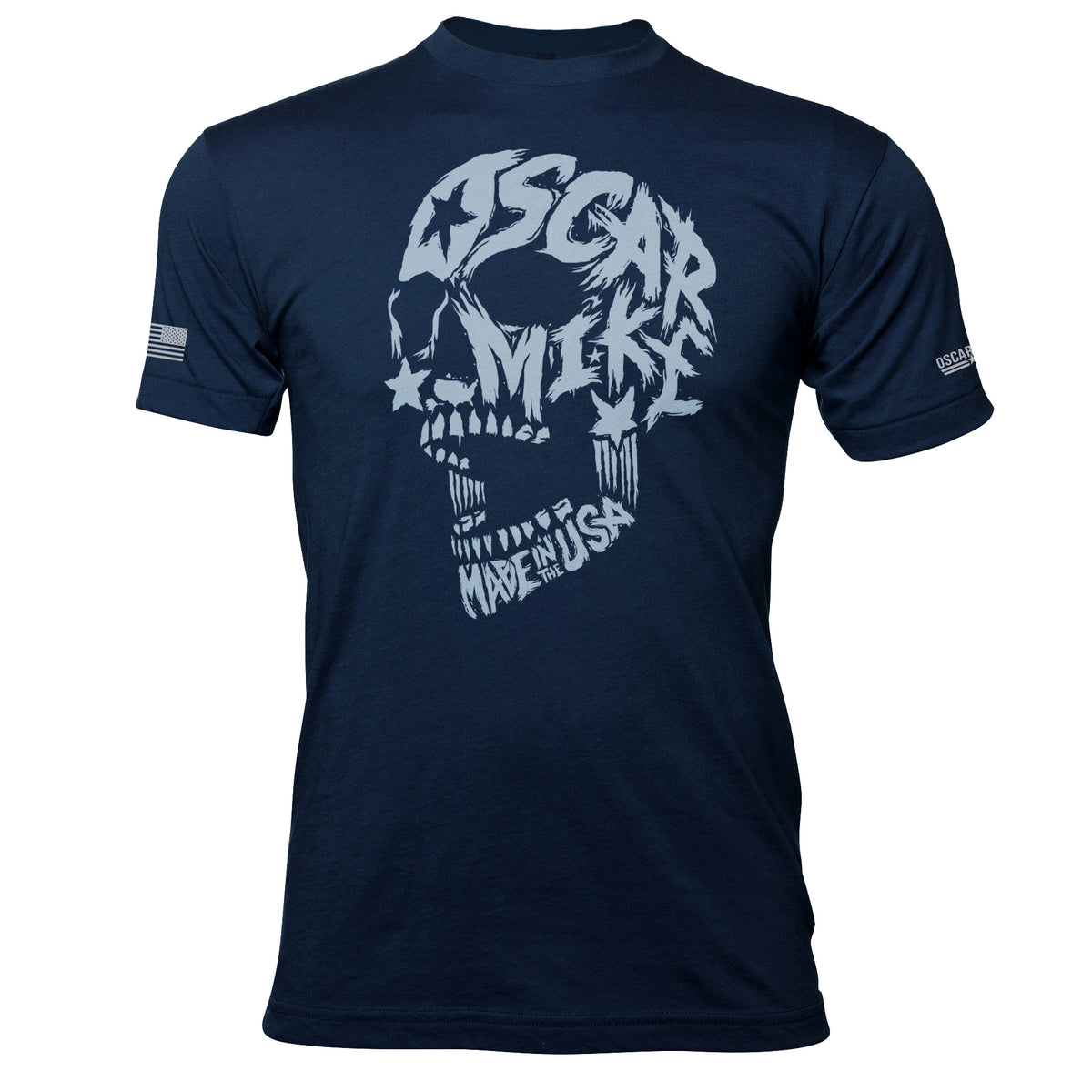 Brushed Skull Tee - Oscar Mike Apparel