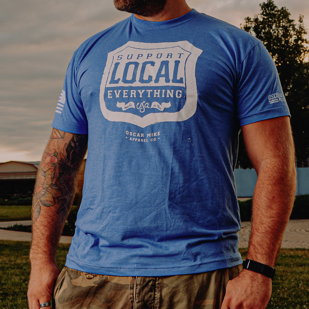 Support Local Everything Tee - Oscar Mike Apparel
