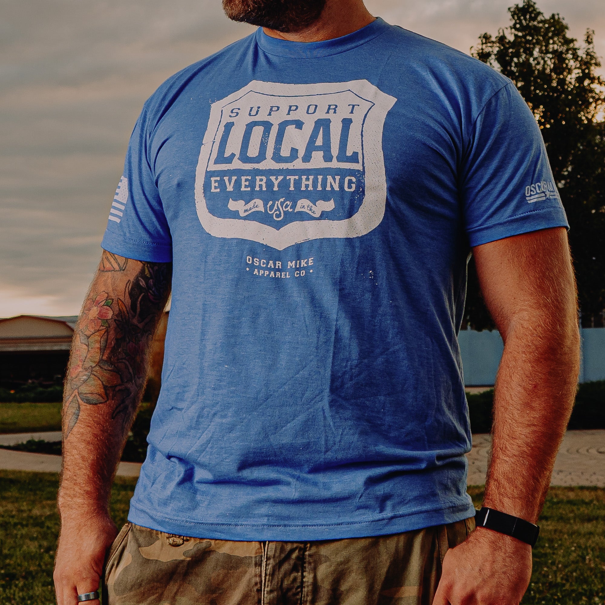 Support Local Everything Tee - Oscar Mike Apparel